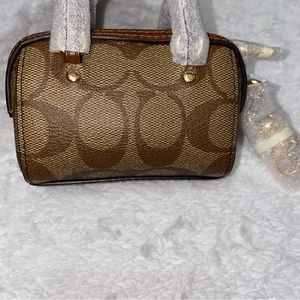 Coach | Accessories | Coach Mini Rowan Satchel Bag Charm In Signature ...